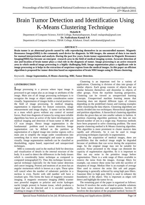Pdf Brain Tumor Detection And Identification Using K Means Issuefile3pdf · Algorithm Is