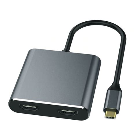 Док станция Usb C концентратор для двух 4k Hd Hdmi совместимых