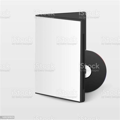 벡터 3d 현실적인 블랙 Cd 종이 커버가 있는 Dvd 봉투 케이스 격리 Cd 상자 모형에 대 한 포장 디자인 템플릿입니다