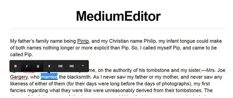 Mediumeditor Inline Text Editing Toolbar For The Web Hongkiat