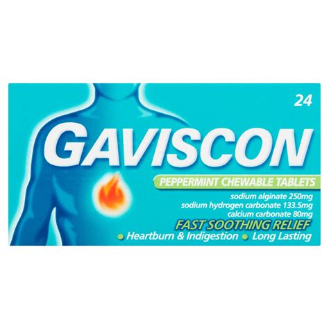 Gaviscon Peppermint Chewable Tablets 24 Piece Storefront En