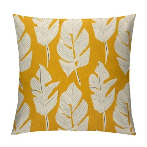 Comio Summer Tropical Leaves Pillow Covers Palm Leaf Botanical Throw
