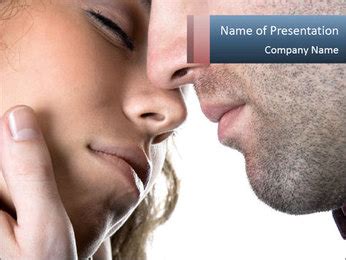 Real Kiss Between Babe Couple In Love PowerPoint Template Backgrounds Google Slides ID