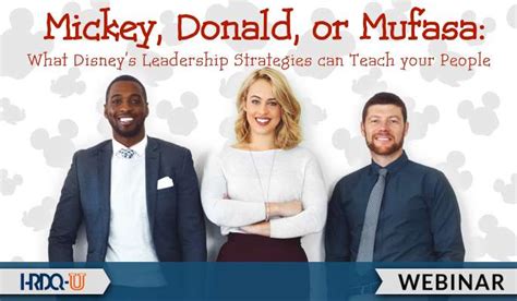 Disney Leadership Principles From Walt Hrdq U Webinars