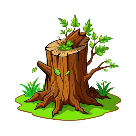 Premium Vector Tree Stump Concept Illustration