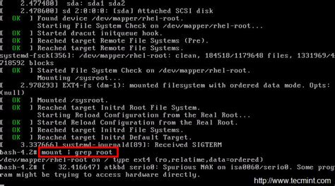 Single User Mode Resetting Recovering Forgotten Root User Account Password In RHEL CentOS