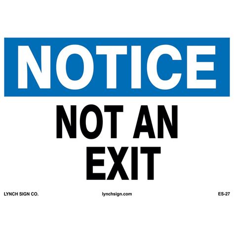 HY KO 10 In X 12 In Glow In The Dark Vinyl Exit Sign EE 3 The Home Depot