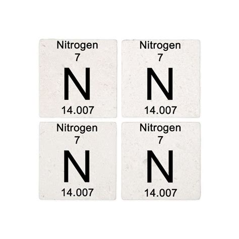 7 Nitrogen Tile Coaster By Science Lady