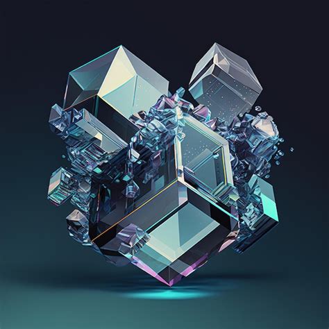 Premium Photo Geometric Cubic Shape With Ravishing Spectrum Of