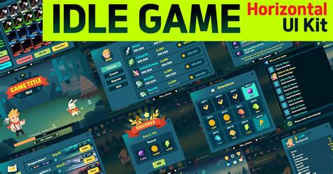 Idle Game Horizontal Ui Kit 2d Gui Unity Asset Store