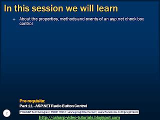 Sql Server Net And C Video Tutorial Part Asp Net Checkbox Control