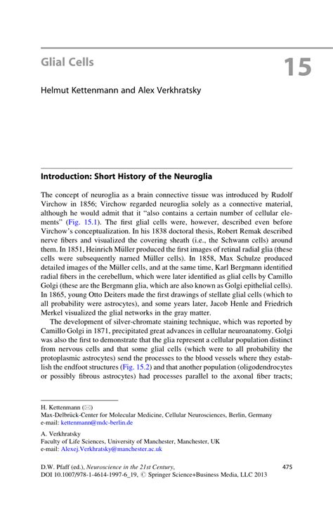 Pdf Glial Cells