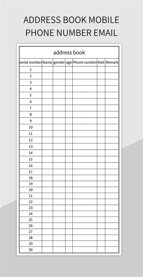 Free Mobile Phone Number Templates For Google Sheets And Microsoft