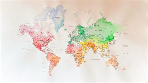 Watercolor Map Of The World Map Poster Mapa Mundi Porn Sex Picture
