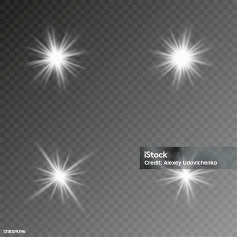 햇빛 별빛 또는 빛 효과의 특별한 디자인 스타 태양 또는 스포트라이트 광선 라이트 Png 장식 요소 격리된 투명 배경 광선에 대한 스톡 벡터 아트 및 기타 이미지 Istock