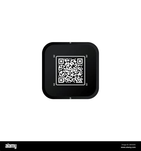 Qr Code Scanner Icon Modern Button Design Black Symbol Isolated On