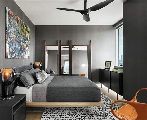 Before After Masculine Bedroom Design Online With A Contemporary