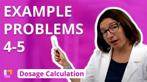 nursing dosage calculations example problems 4 5 leveluprn youtube