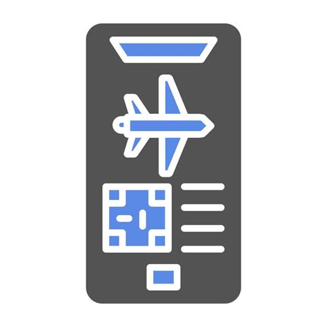 Mobile Boarding Pass Vector Icon Style 22404146 Vector Art At Vecteezy