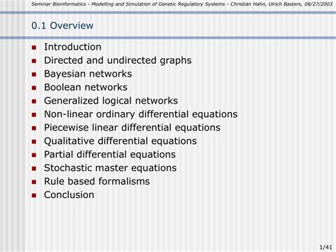 Ppt Modeling And Simulation Of Genetic Regulatory Systems Powerpoint Presentation Id 1149817