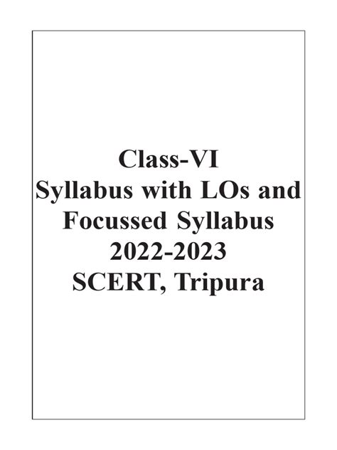 Syllabus Class Vi Pdf Phrase Geometry