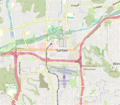 Map Of Santee California