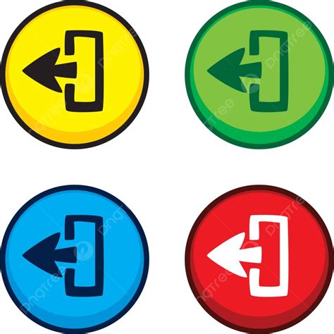 Color Game Asset Menu Icon Button Vector Click Video Game Icon Vector
