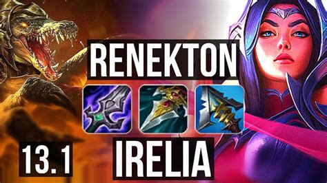 Renekton Vs Irelia Mid Rank 5 1336 Dominating Kr Master 13