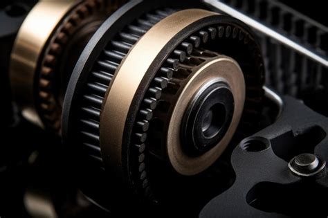 Premium Ai Image Precision Macro Capture Unveiling The Crucial Role Of A Timing Belt Tensioner