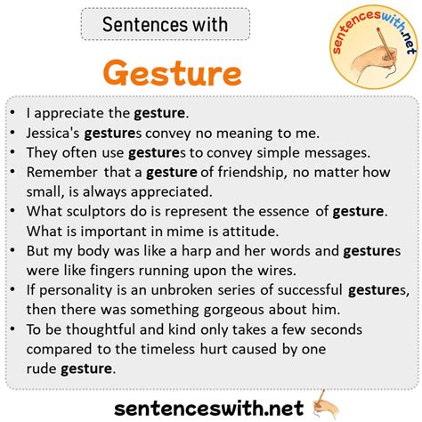 Sentences With Gesture Sentences About Gesture Sentenceswith Net