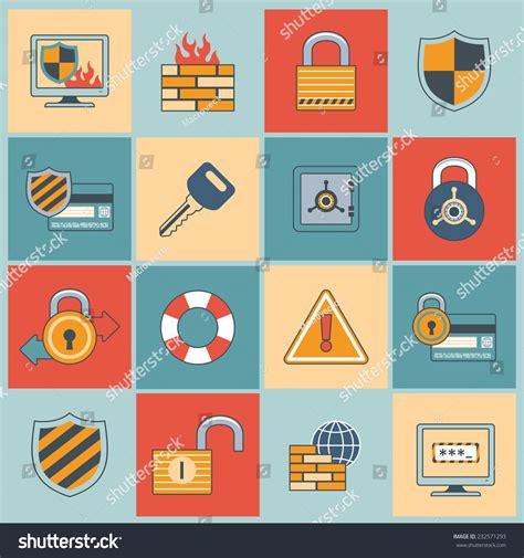 Security Computer Network Data Safe Mobile Stock Vector Royalty Free 232571293 Shutterstock