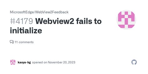 Webview2 Fails To Initialize Issue 4179 MicrosoftEdge
