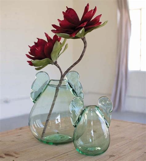 Recycled Glass Angel Bud Vase Wind And Weather