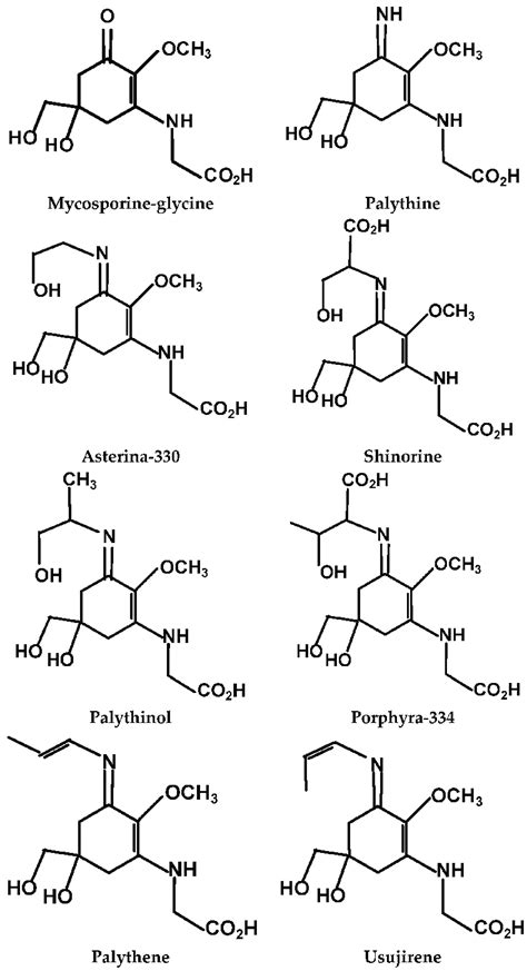 The Main Mycosporine Like Amino Acids Maas Identified In Rhodophyta