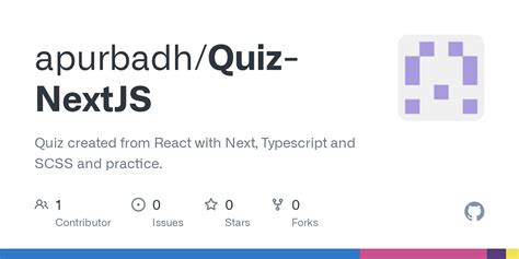 github apurbadh quiz nextjs quiz created from react with next