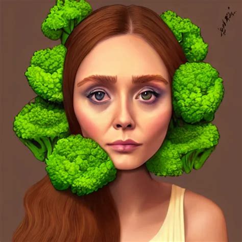 Anthropomorphic Broccoli With An Elizabeth Olsen Face Stable Diffusion Openart