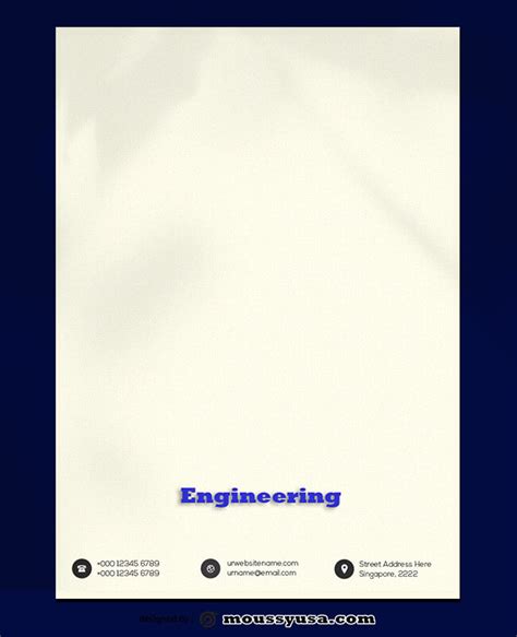 3 Engineering Letterhead Free Psd Template Mous Syusa