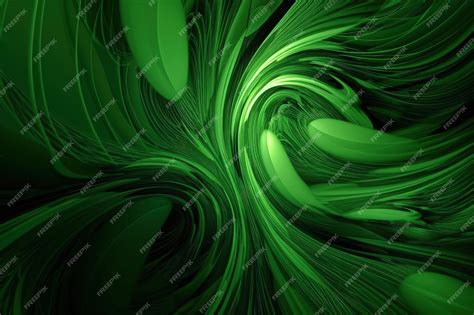 Swirling Green Vortex Generative Ai Premium Ai Generated Image