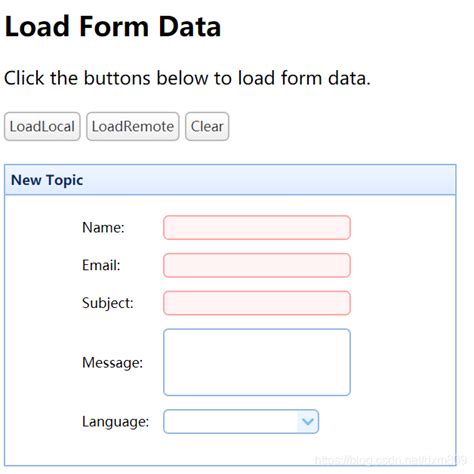 Easyui 加载表单数据js Easyui Form 加载数据 Csdn博客