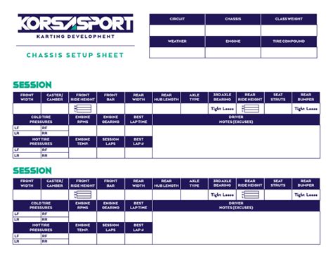 Chassis Setup Sheet Pdf