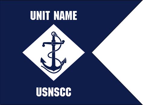 Sea Cadet Guidon Flag Navy Blue White Colonial Flag