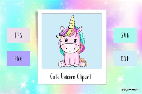 Clipart Cute Unicorn By Svgocean Thehungryjpeg