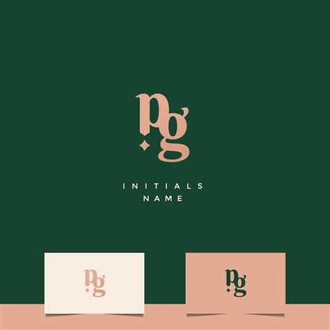 Premium Vector Initial Pg Monogram Logo Design