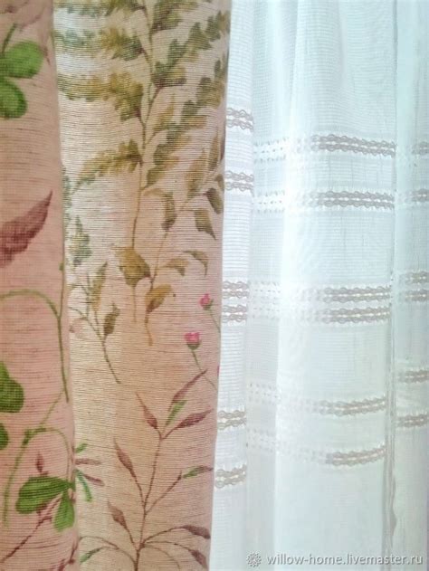 Тюль в стиле прованс, Мария: с мережками из хлопка, молочный, 260 см в ...