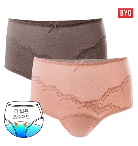BYC BYC 여성용 더안심 순면 요실금팬티 매입 흡수패드강화 대용량 샘방지 안심팬 티몬