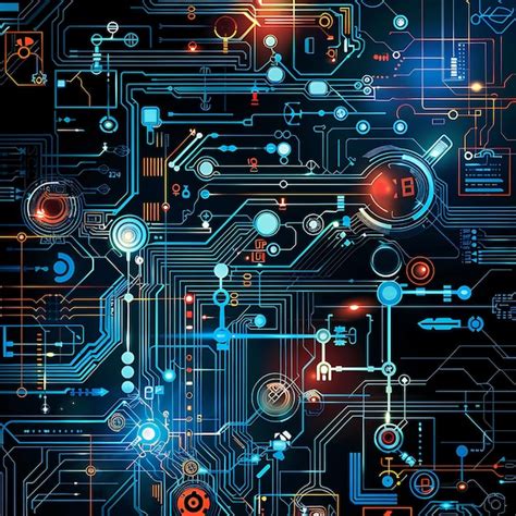 Circuit Board Background Technology And Science Concept 3d Rendering Premium Ai Generated Image