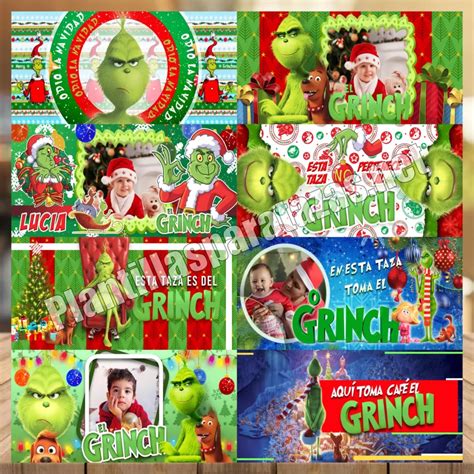 Humor Festivo Plantillas Para Sublimar Tazas Del Grinch