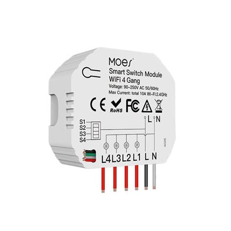 Módulo De Interruptor Wi Fi De 4 Pandillas Interruptor De Luz