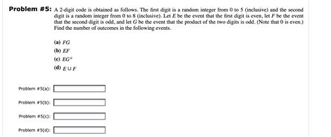 solved problem 5 a 2 digit code is obtained as follows