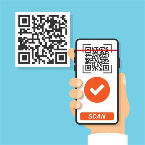 QR Code Scan Symbol Im Flachen Stil Handy Scan Vektor Illustration Auf